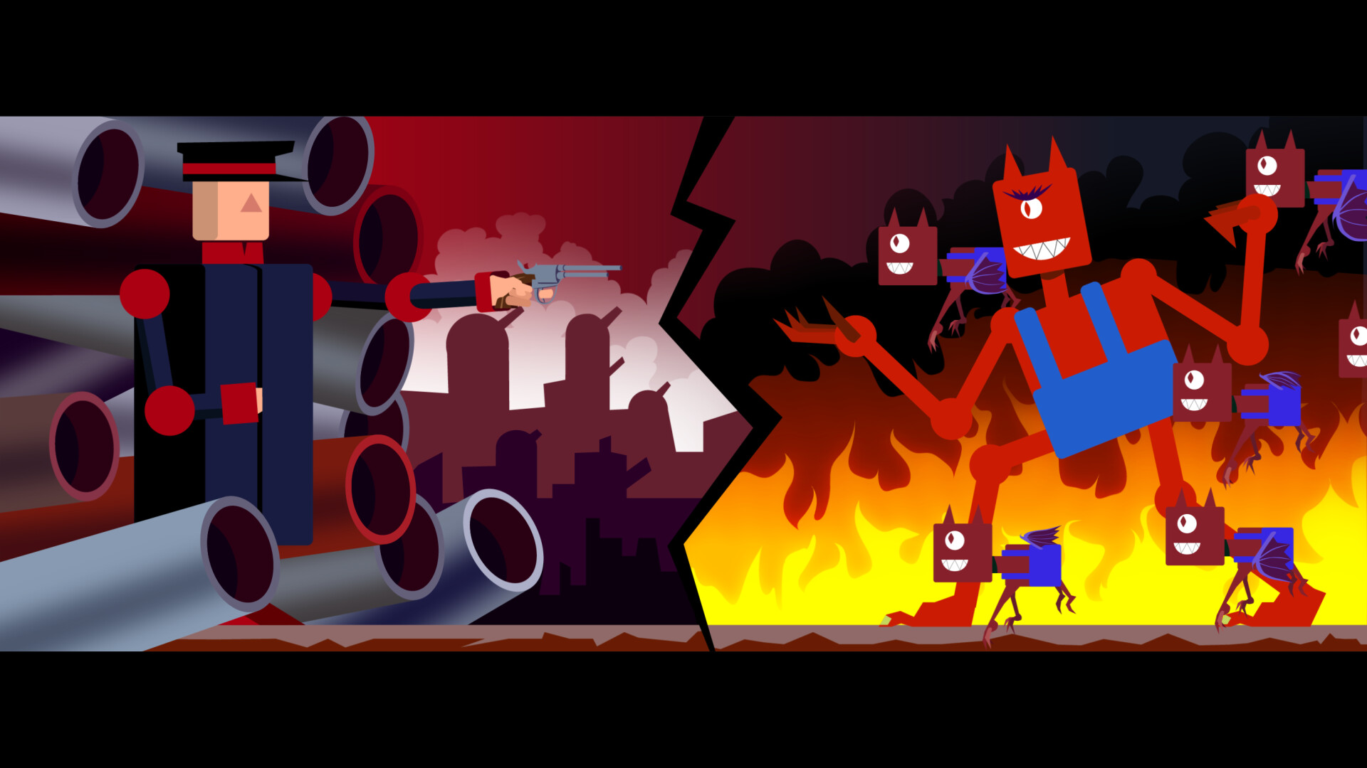 ArtStation - Anim 2D puppet after effects / Kommandant vs demon