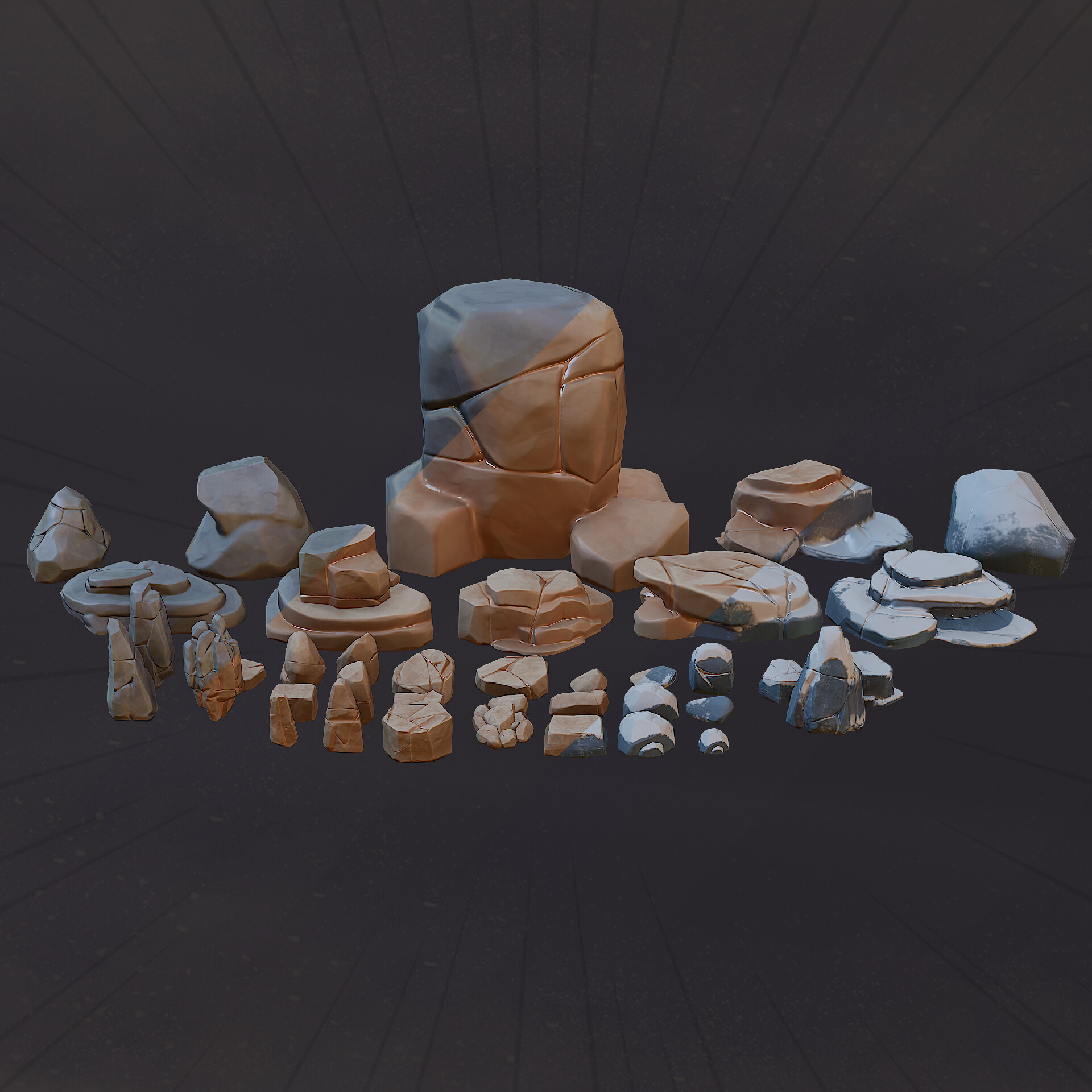 ArtStation - Stylized Stones and Rocks