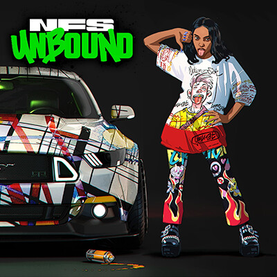 ArtStation - NFS Unbound - Mya character