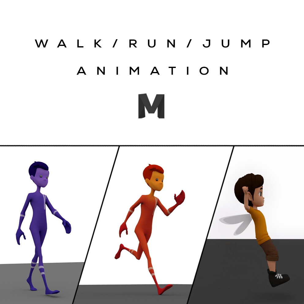 ArtStation - Walk , Run & Jump Animation