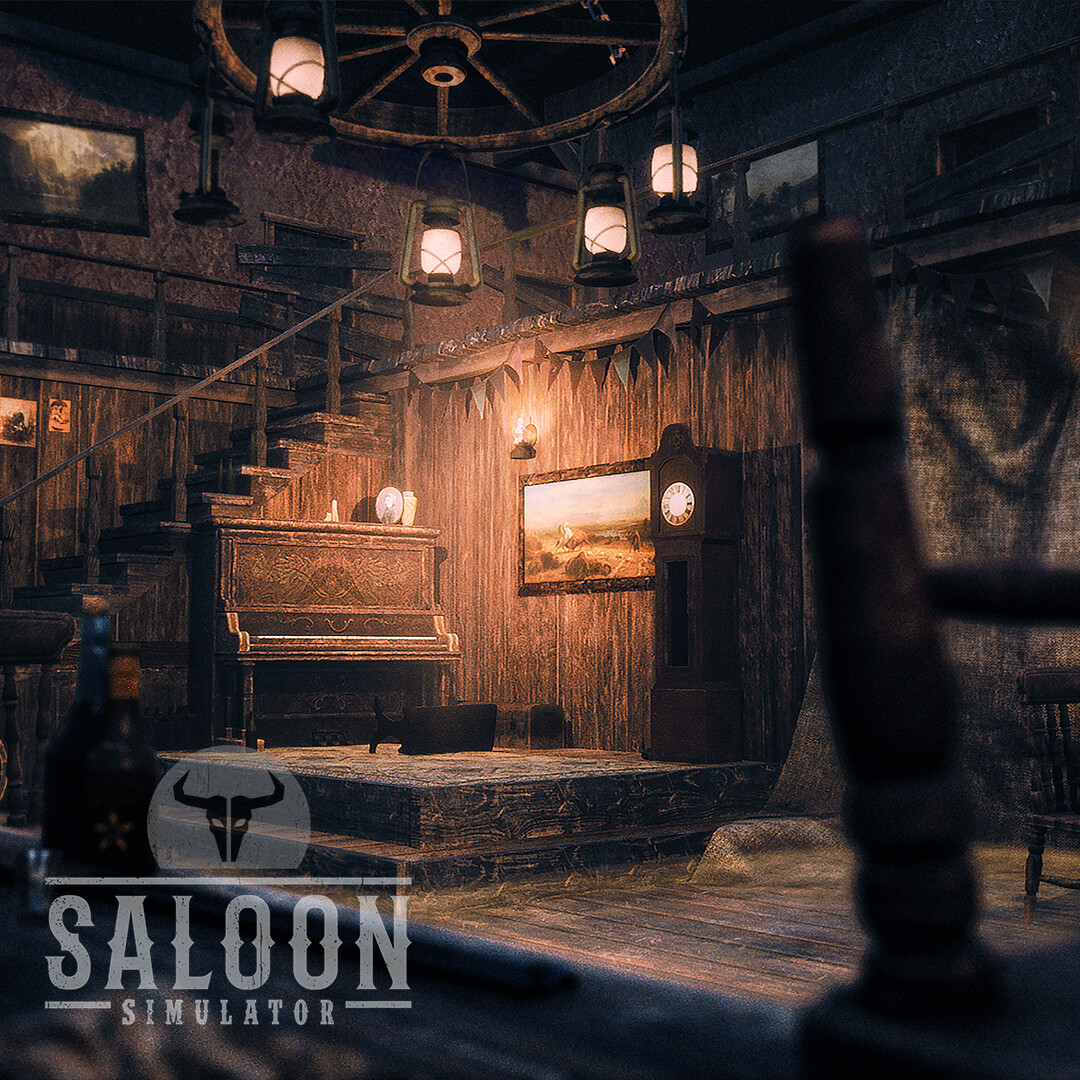 ArtStation - Saloon Simulator – level art