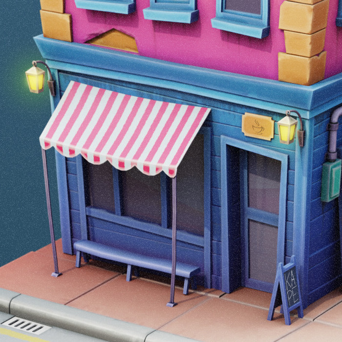 ArtStation - Stylized Cafe