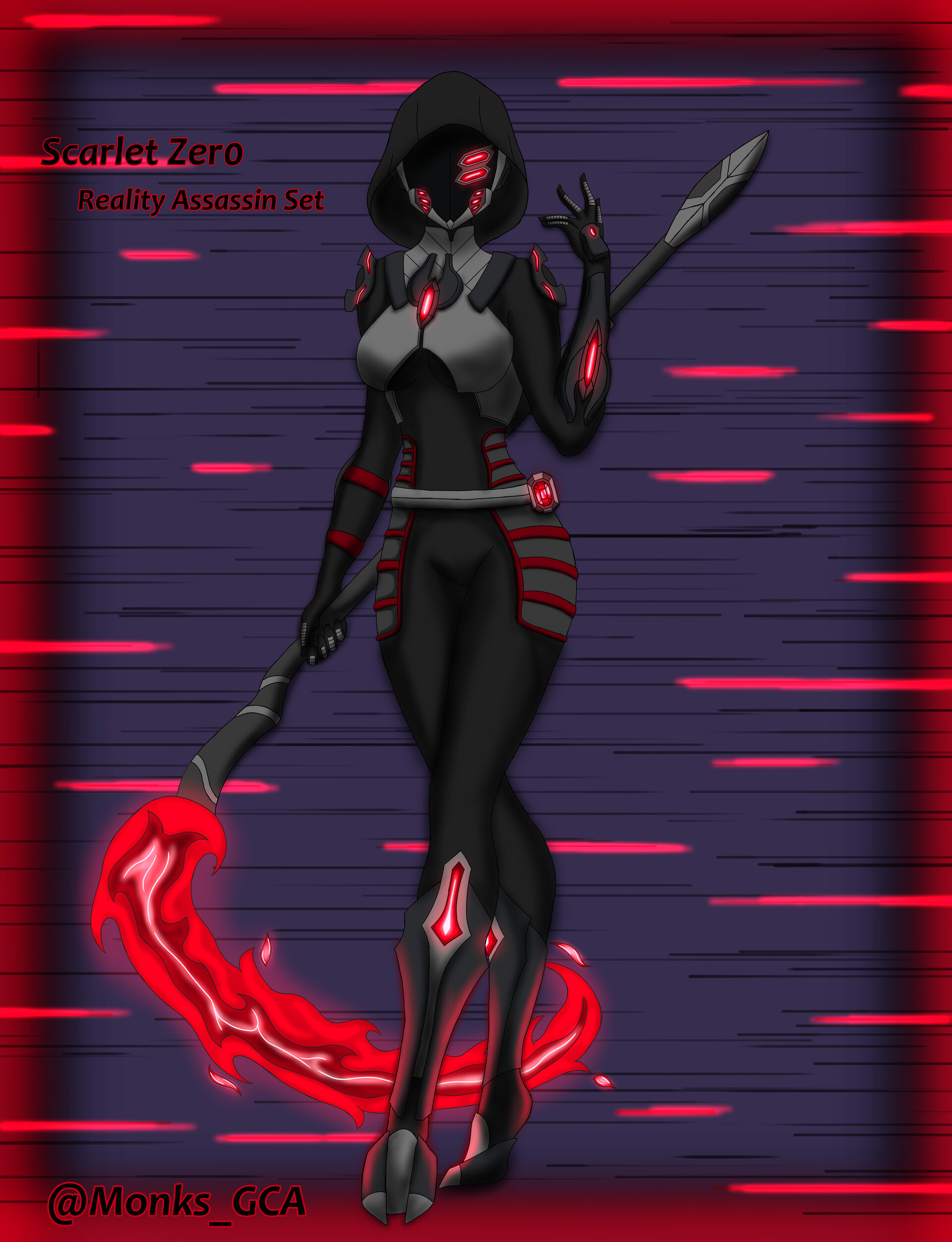 ArtStation - Scarlet Zer0 Fortnite Concept (New Tamisra) Time Lapse