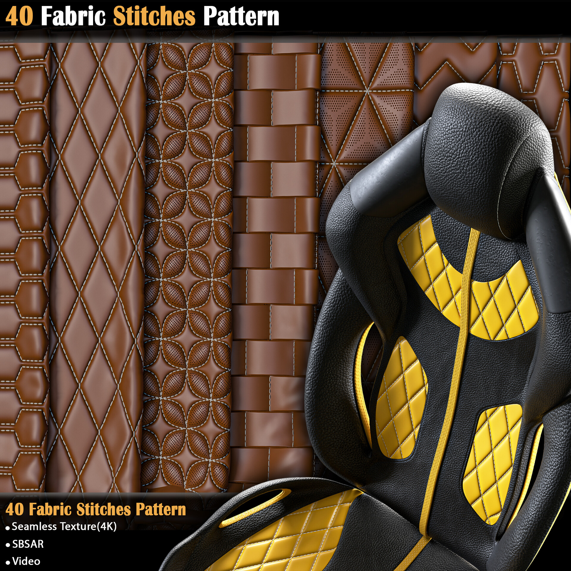 ArtStation - 40 Fabric Stitches Pattern