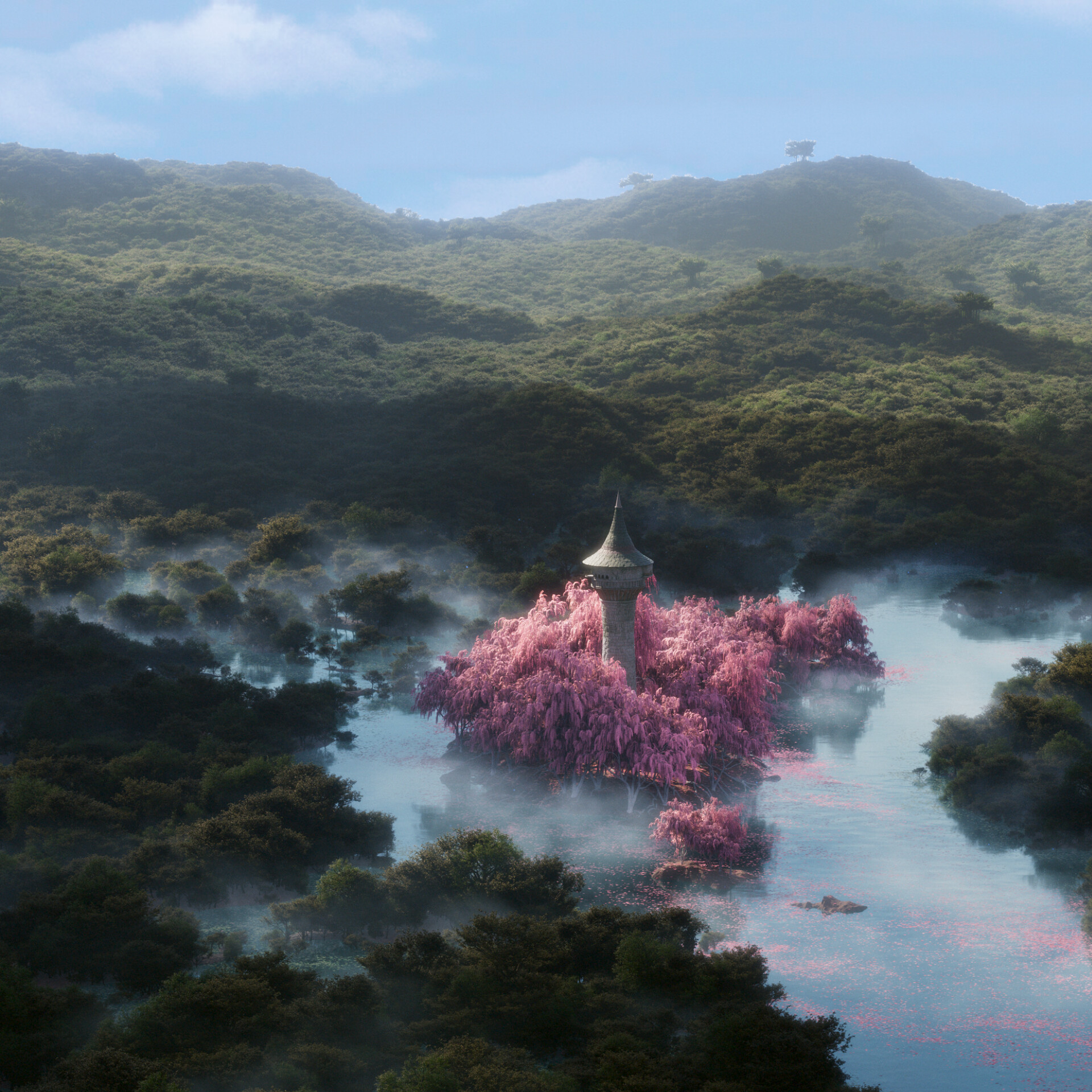 ArtStation - River Path - Procedural environment