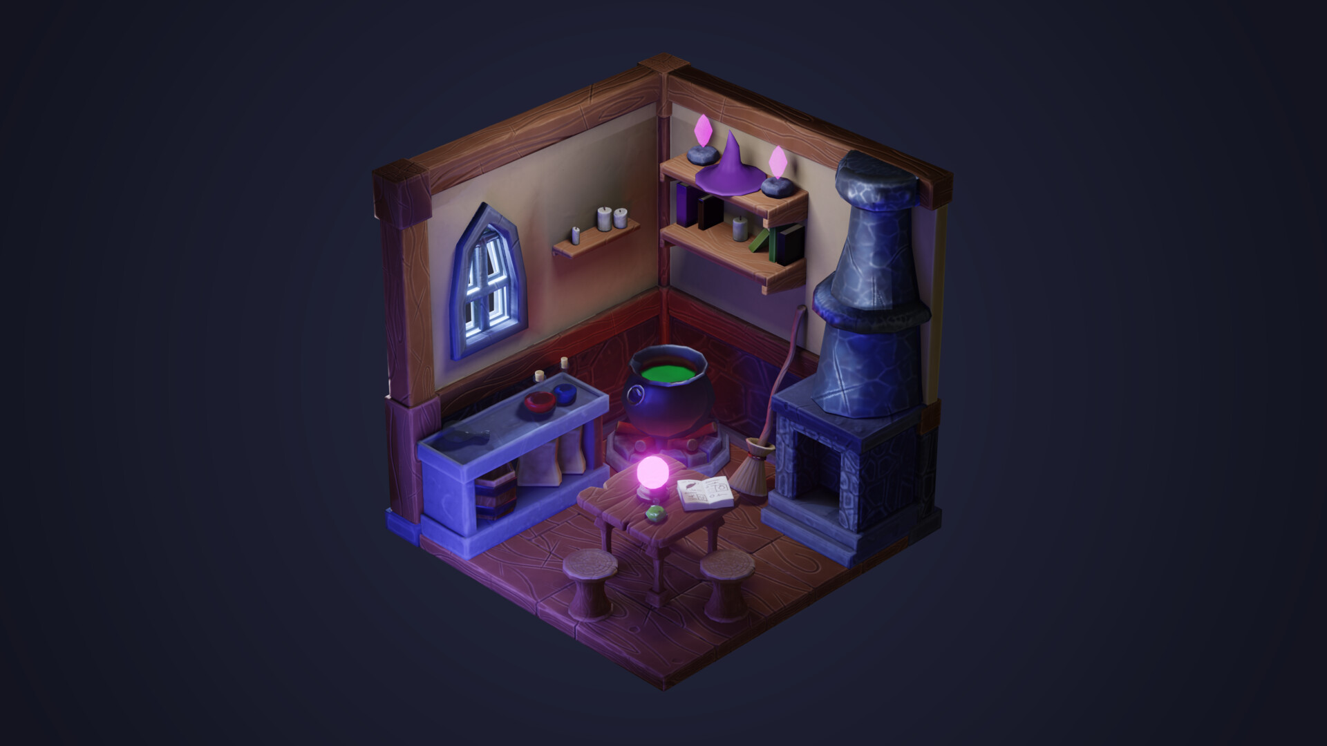 ArtStation - Isometric Witch's Brewing Room