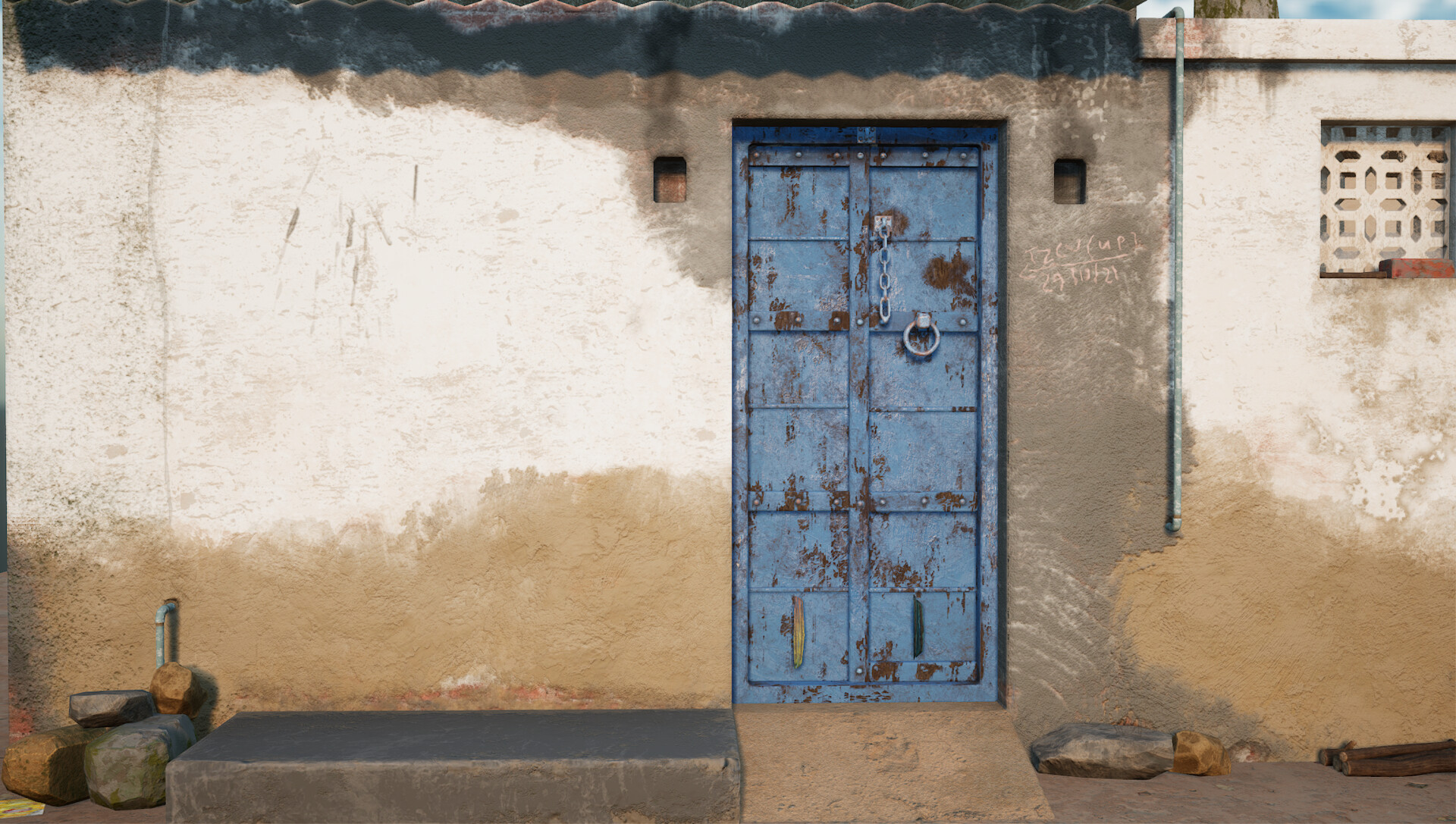 ArtStation - Village House Entrance Door Scene