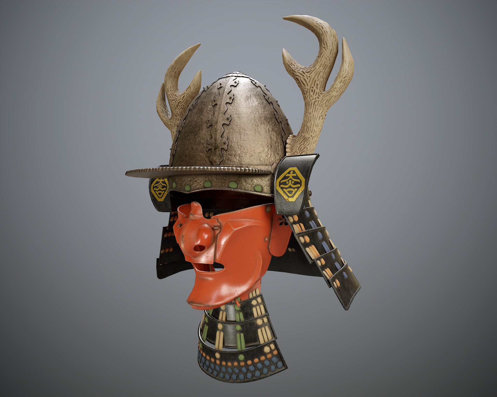 ArtStation - Samurai Helmet Game Ready Asset
