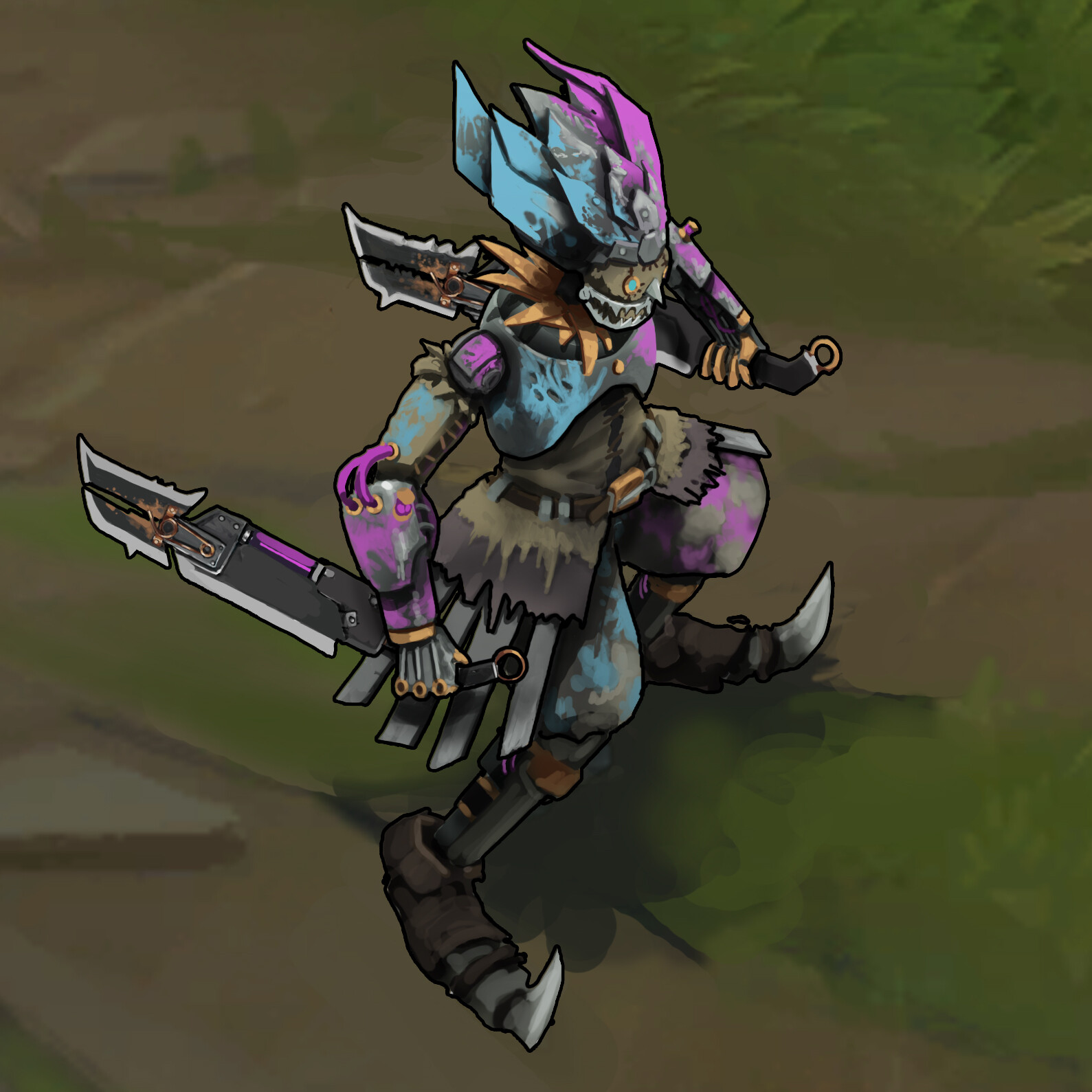 ArtStation - Shaco, Zaun's Nightmare | Fan Skin Design