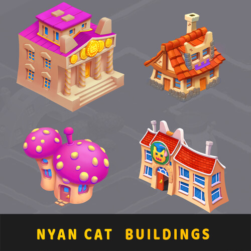 ArtStation - Nyan Cat Buildings I