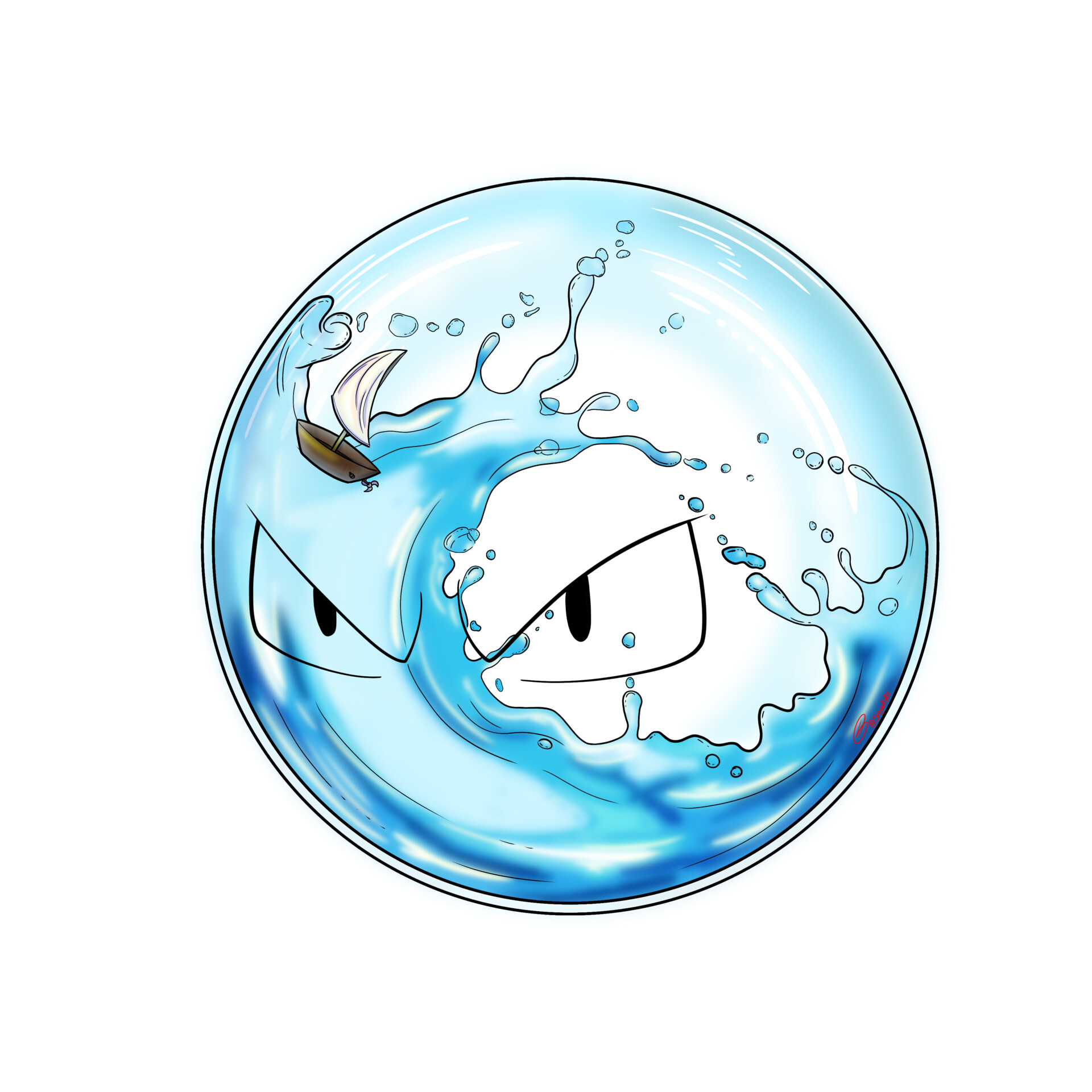 ArtStation - water type voltorb
