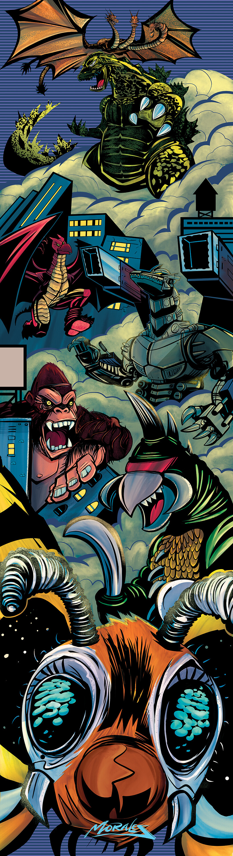 ArtStation - Godzilla Skateboard Work Process