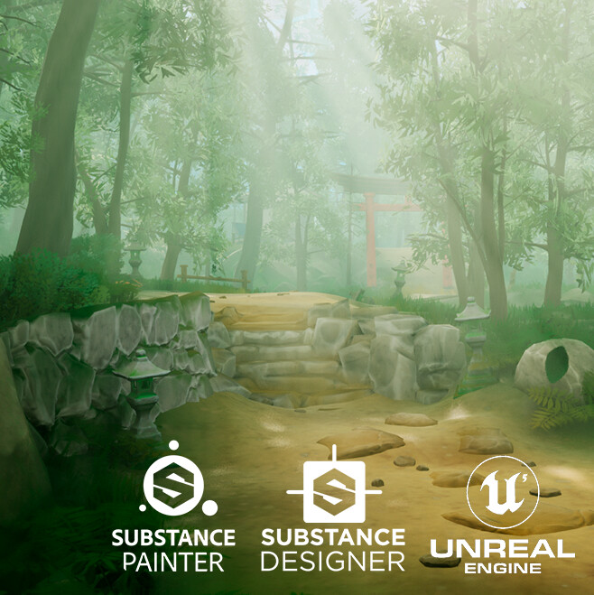 ArtStation - Eco's of home shaders and materials (UE5 stylized forest)