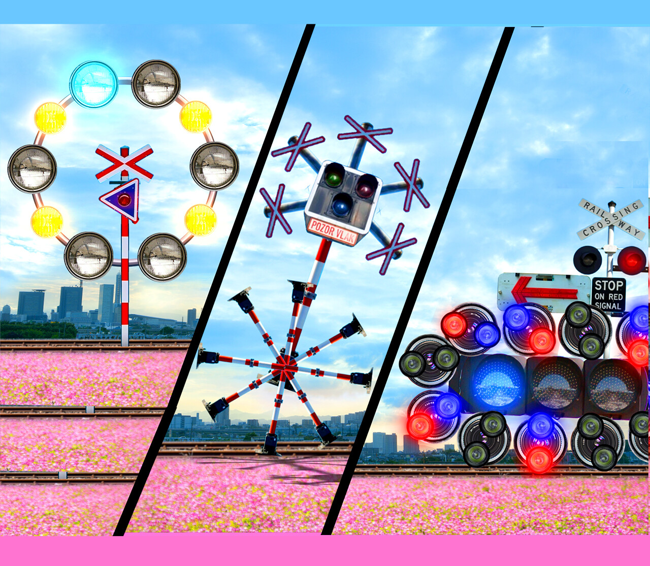 ArtStation - [Railway crossing animation] Various lighting railroad ...