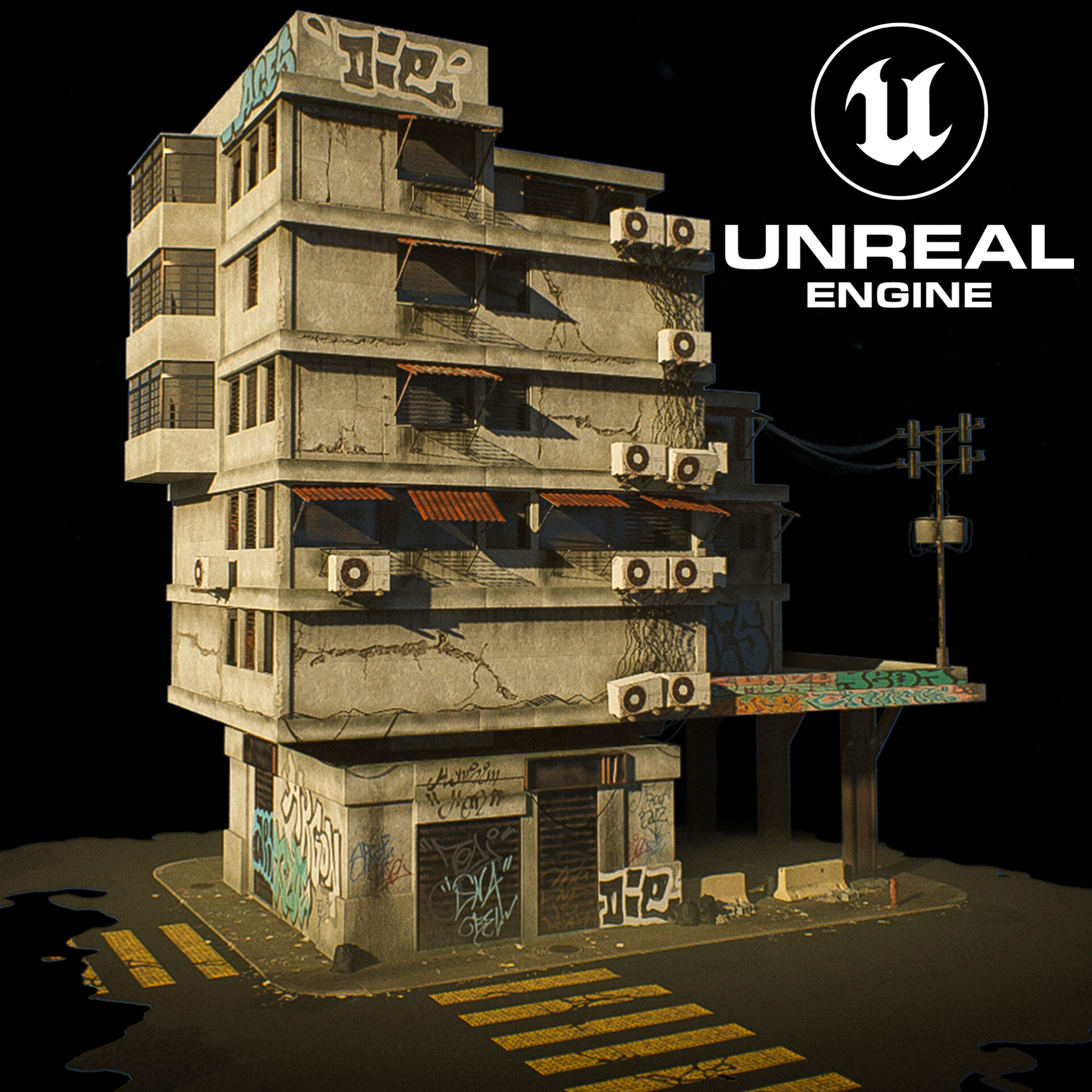 ArtStation - Modular Kit - Building - @fightpunch