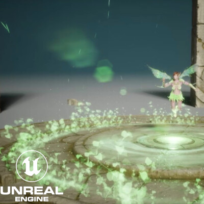 ArtStation - VFX Heal AOE Sketch Unreal Engine