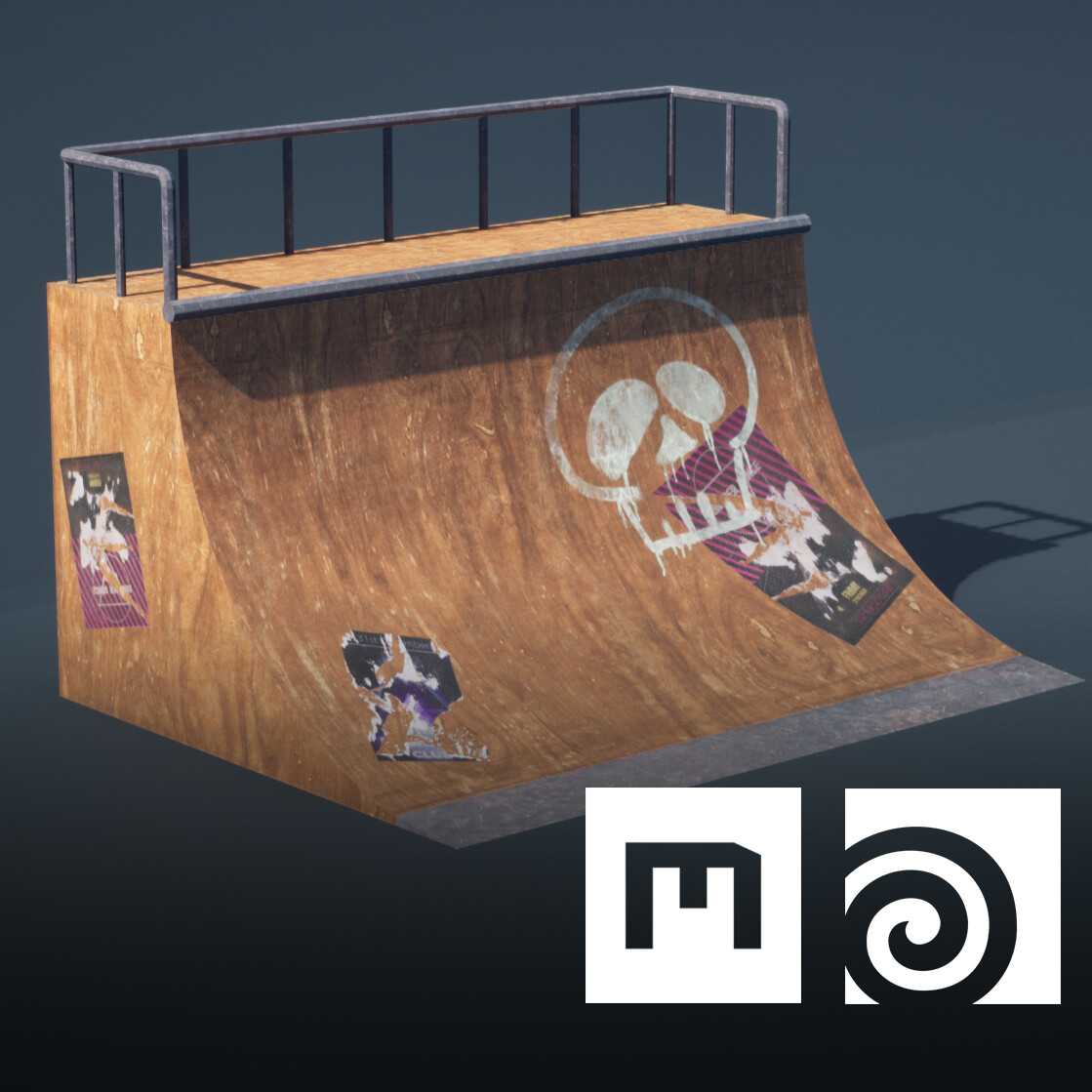 ArtStation - Procedural Skate Ramp- Houdini and Quixel Mixer