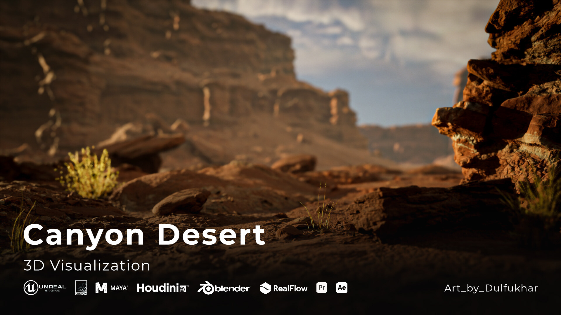 ArtStation - Canyon Desert - 3D Visualization