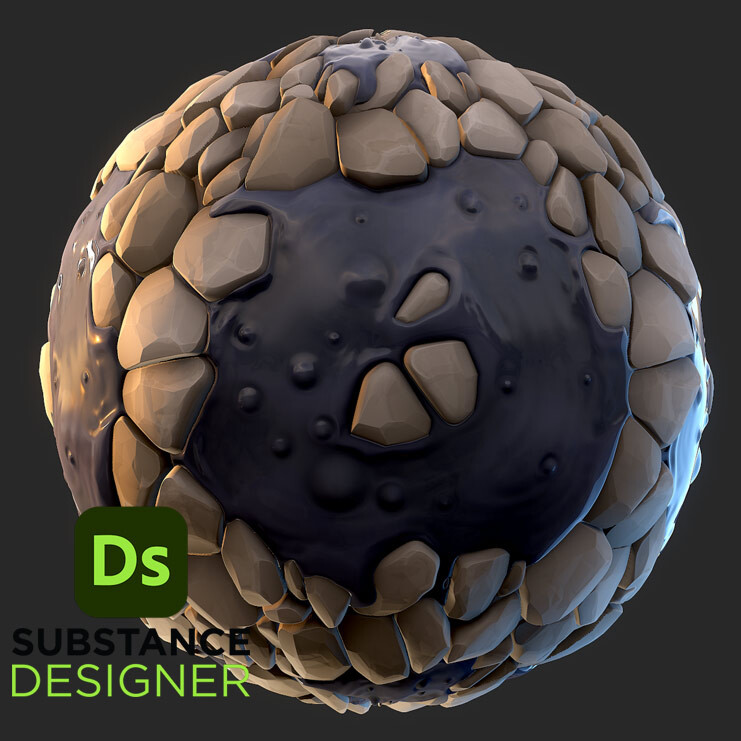 ArtStation - Stylized Stones and Mud - Substance 3D Designer