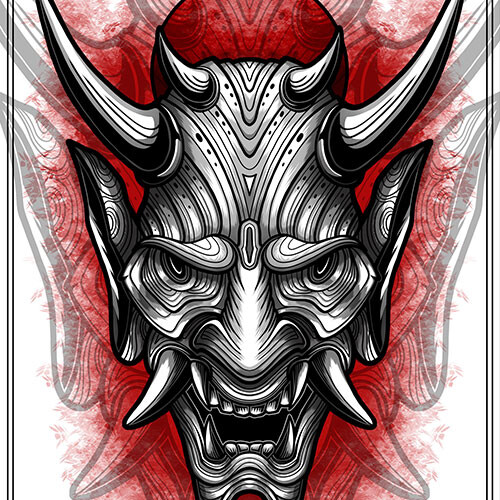 Dimart _Graphics - Metal mask demon