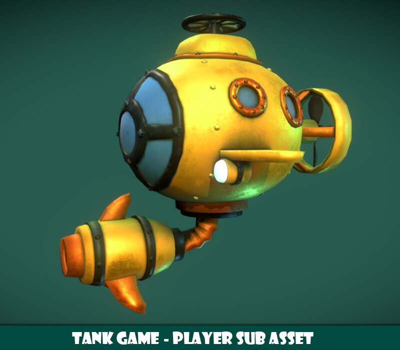 ArtStation - Player Sub - Tank Game Asset - Low-Poly