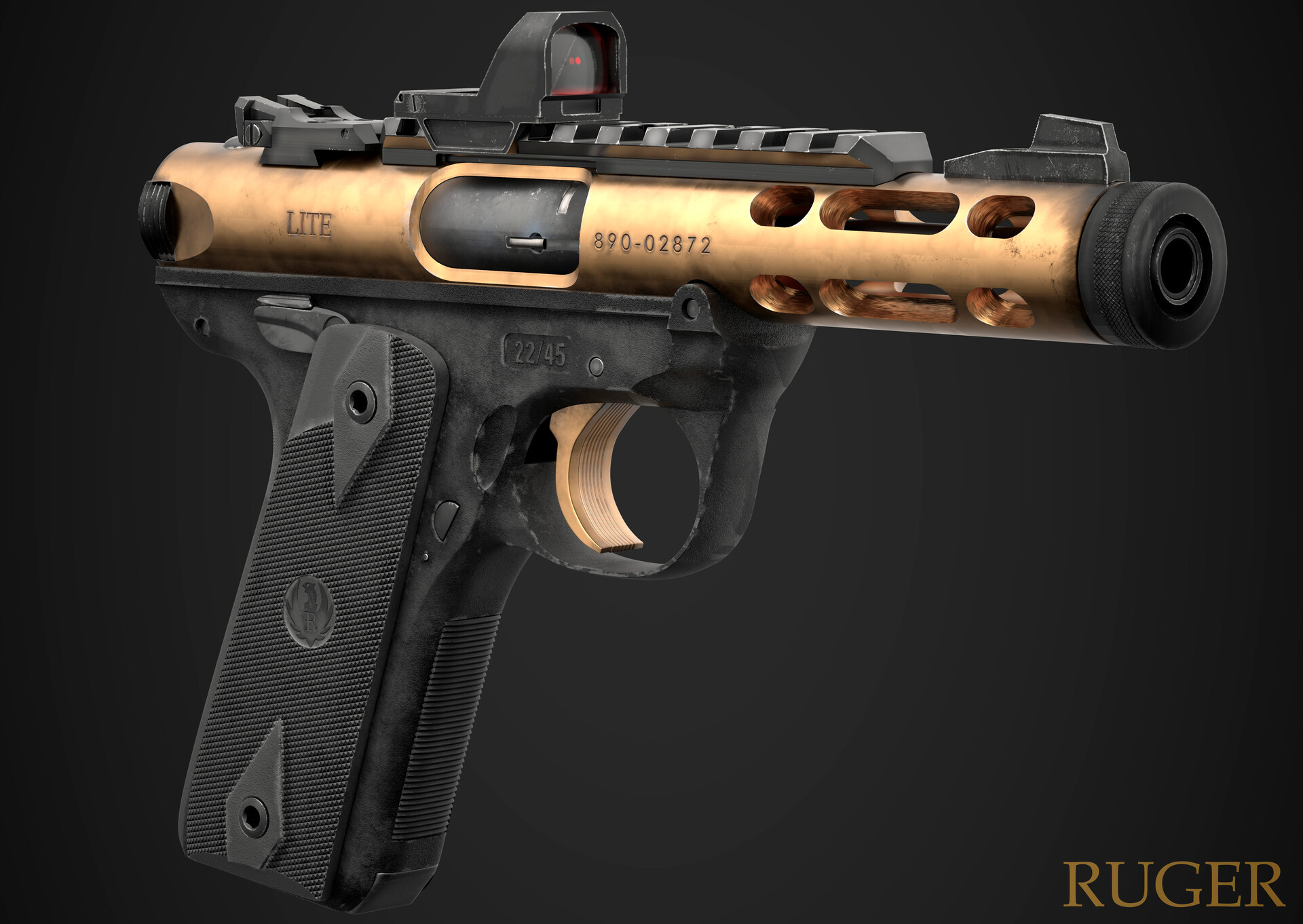 ArtStation - Gun RUGER MARK IV™ 22/45™ LITE.
