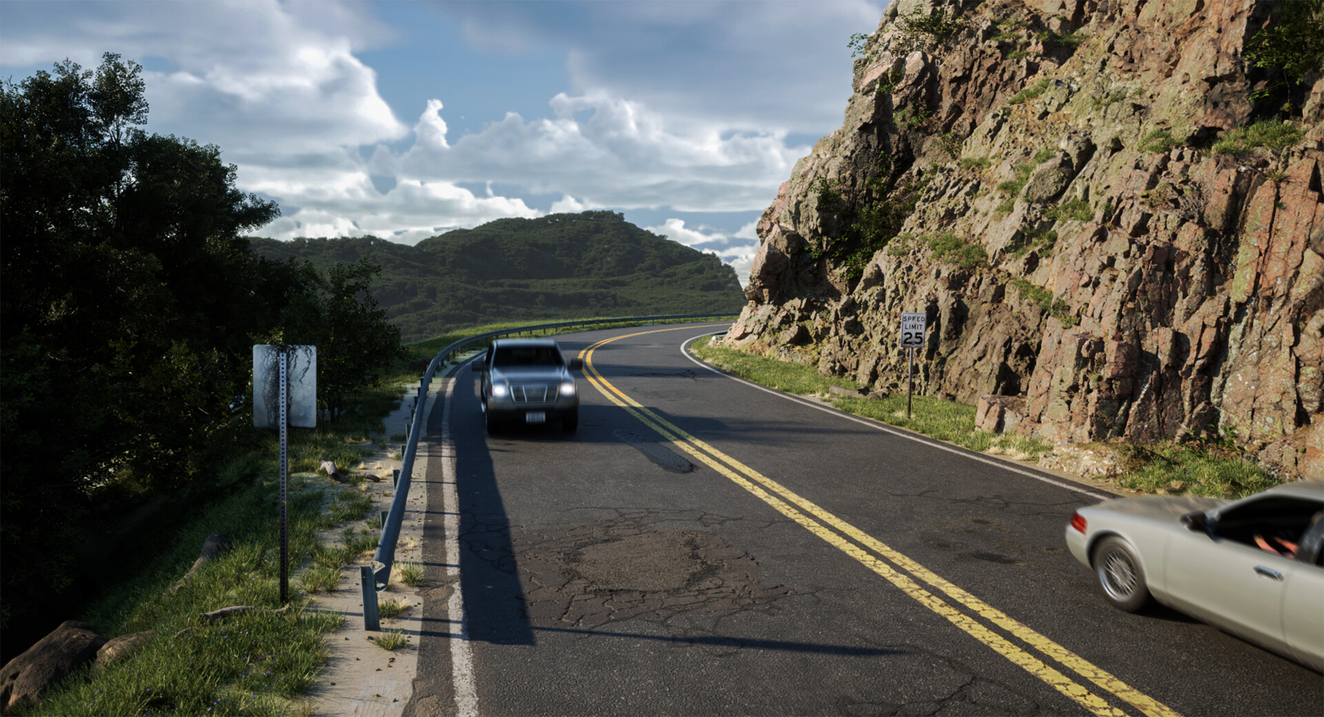 ArtStation - Cliffside Road - UE5 Environment
