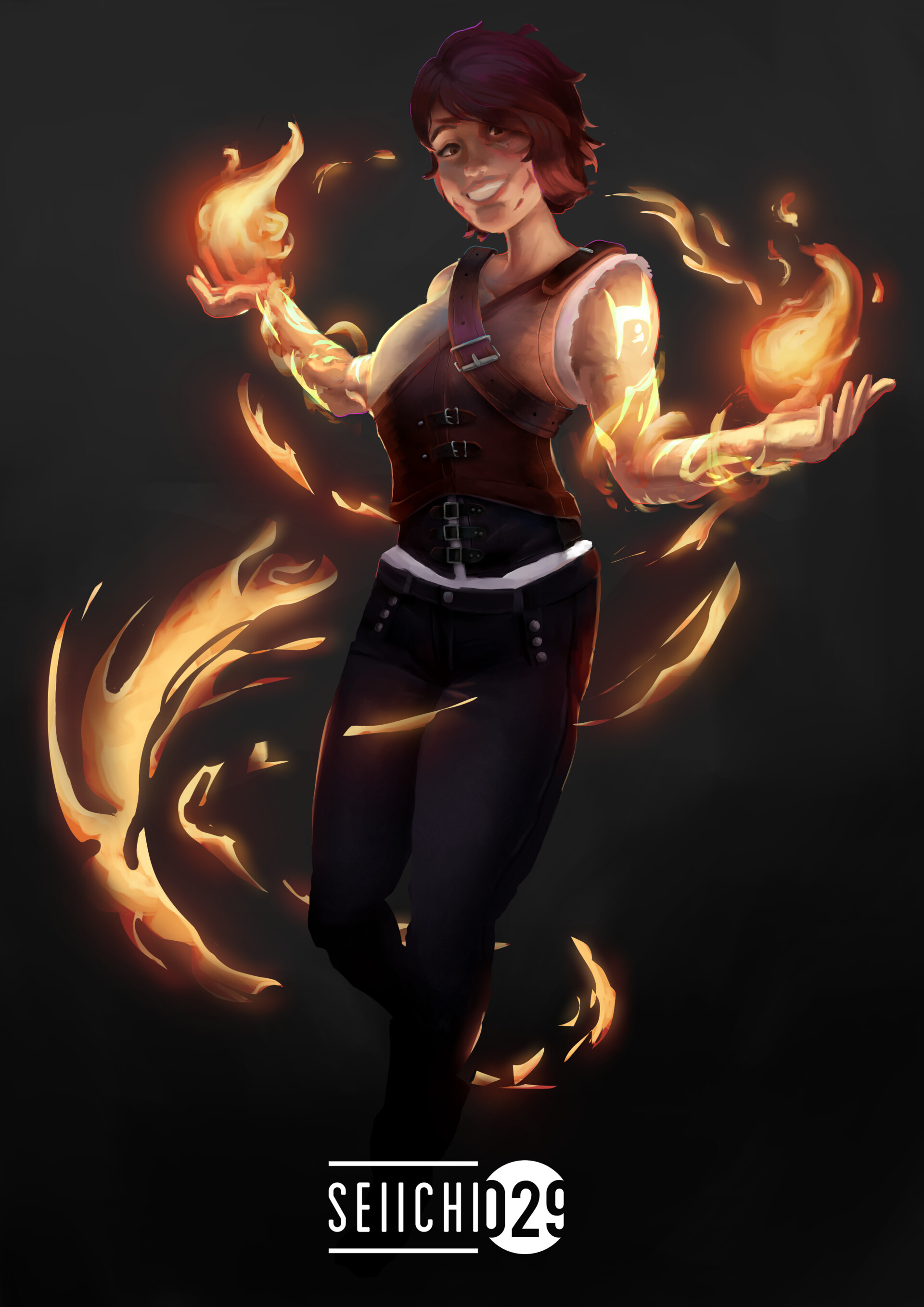ArtStation - Firegirl Character Design Commission