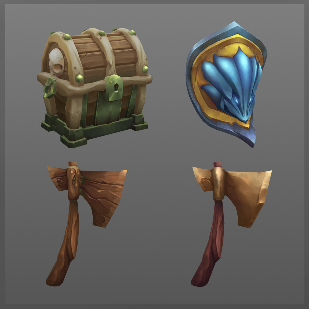 ArtStation - Handpaint practices (Props)