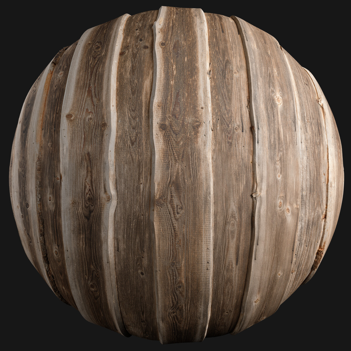 ArtStation - Wooden Plank Wall 16k Material