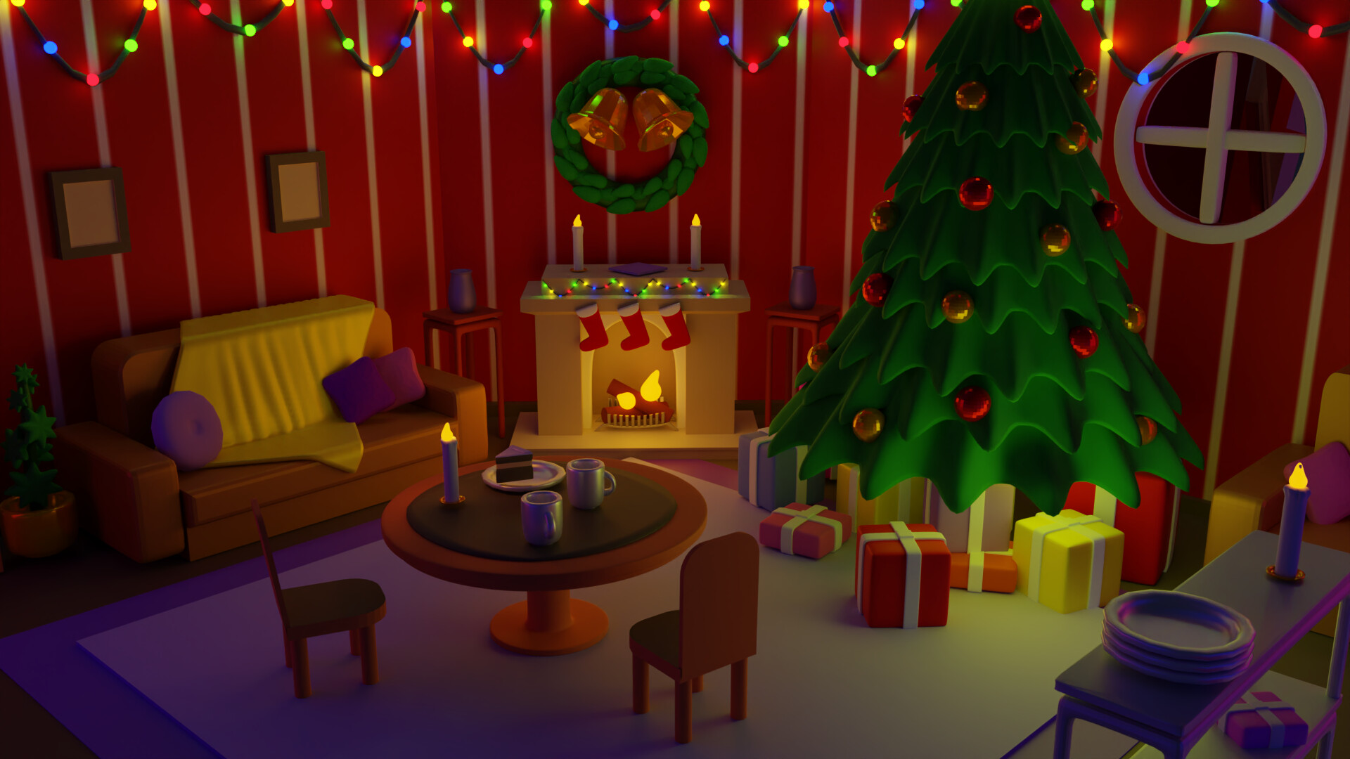 ArtStation - Christmas room