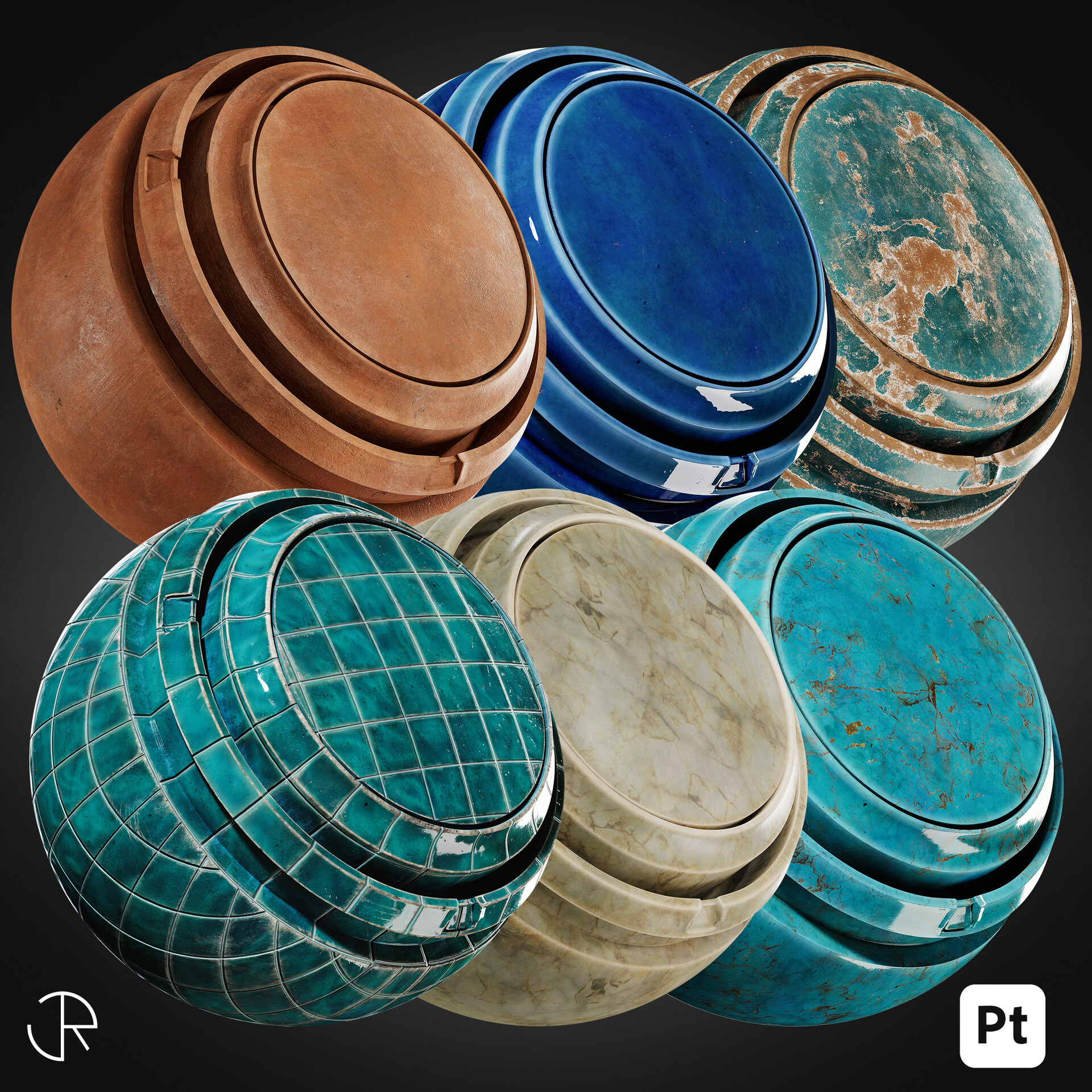 ArtStation - Marble & Mineral & Porcelain Smart Materials + Free ...