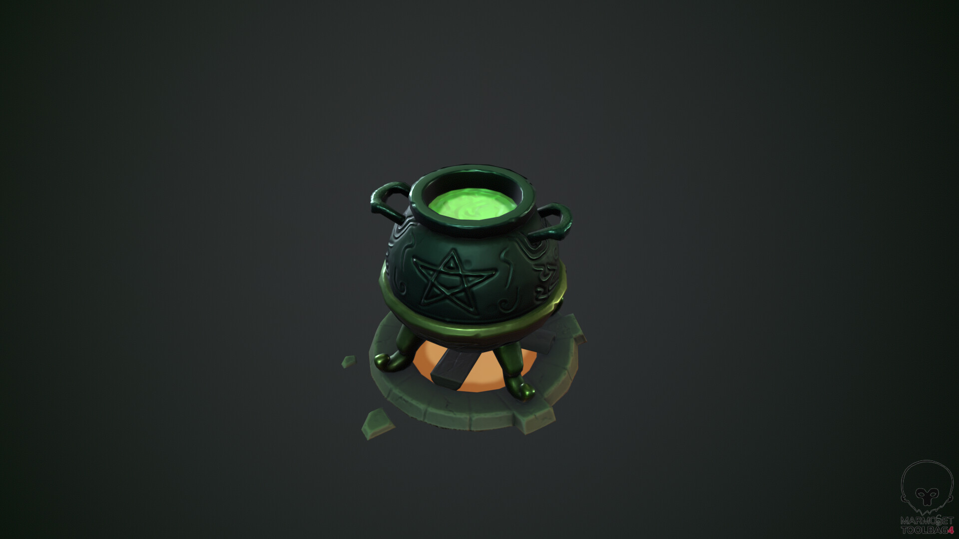 ArtStation - Stylized cauldron - 3D