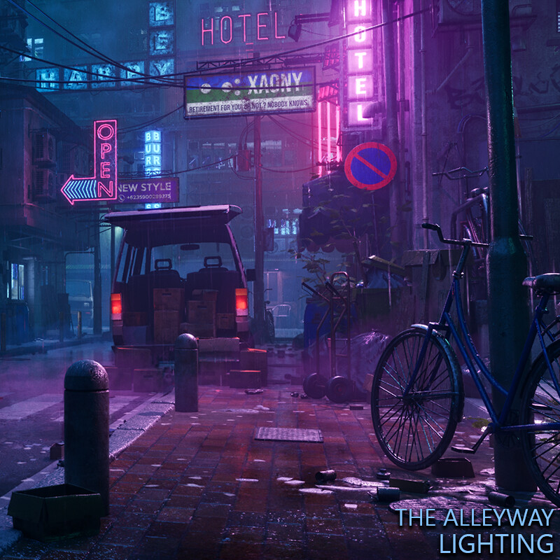 ArtStation - The Alleyway Lighting