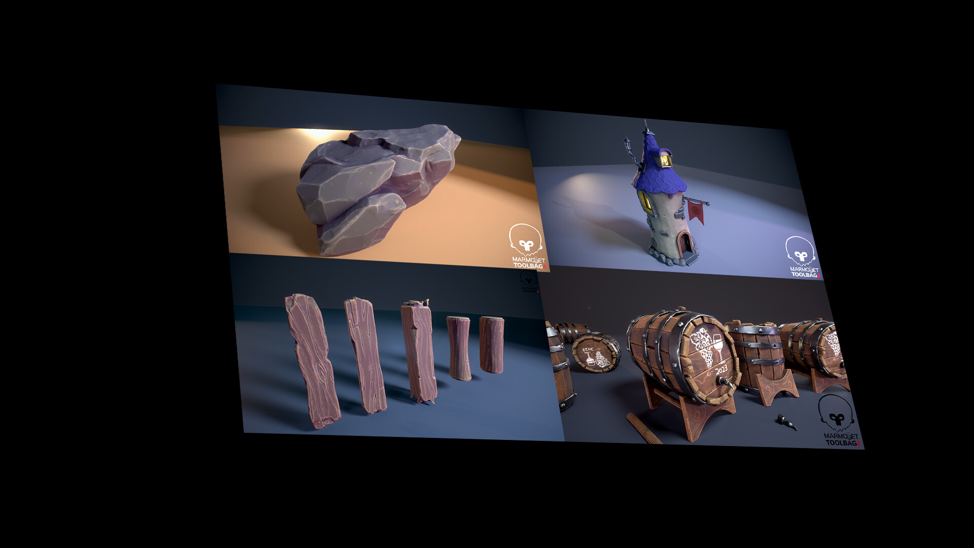 ArtStation - A few stylized Models ----PBR process and hand-painted process