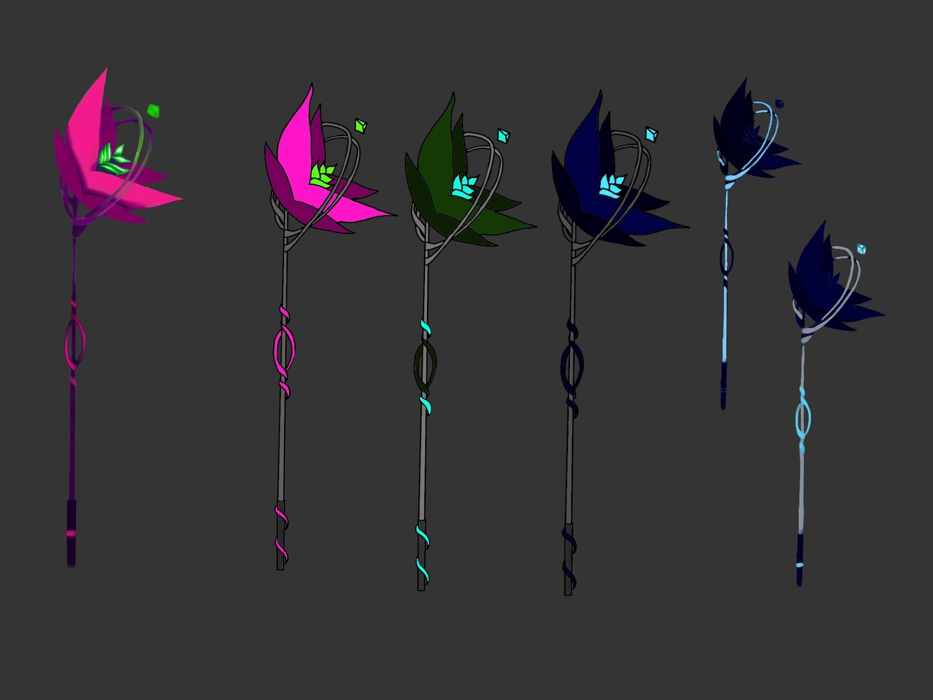 ArtStation - Criação de props - Estudo de ênfase utilizando cores