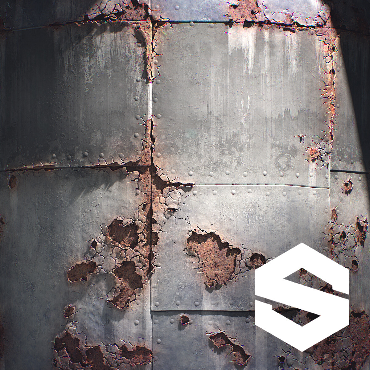 ArtStation - Rusty metal plate substance designer