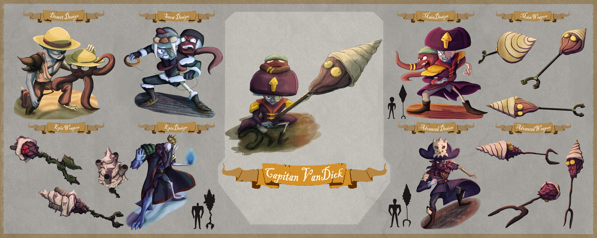 ArtStation - Character, Variants, Evolution and Weapons Exploration