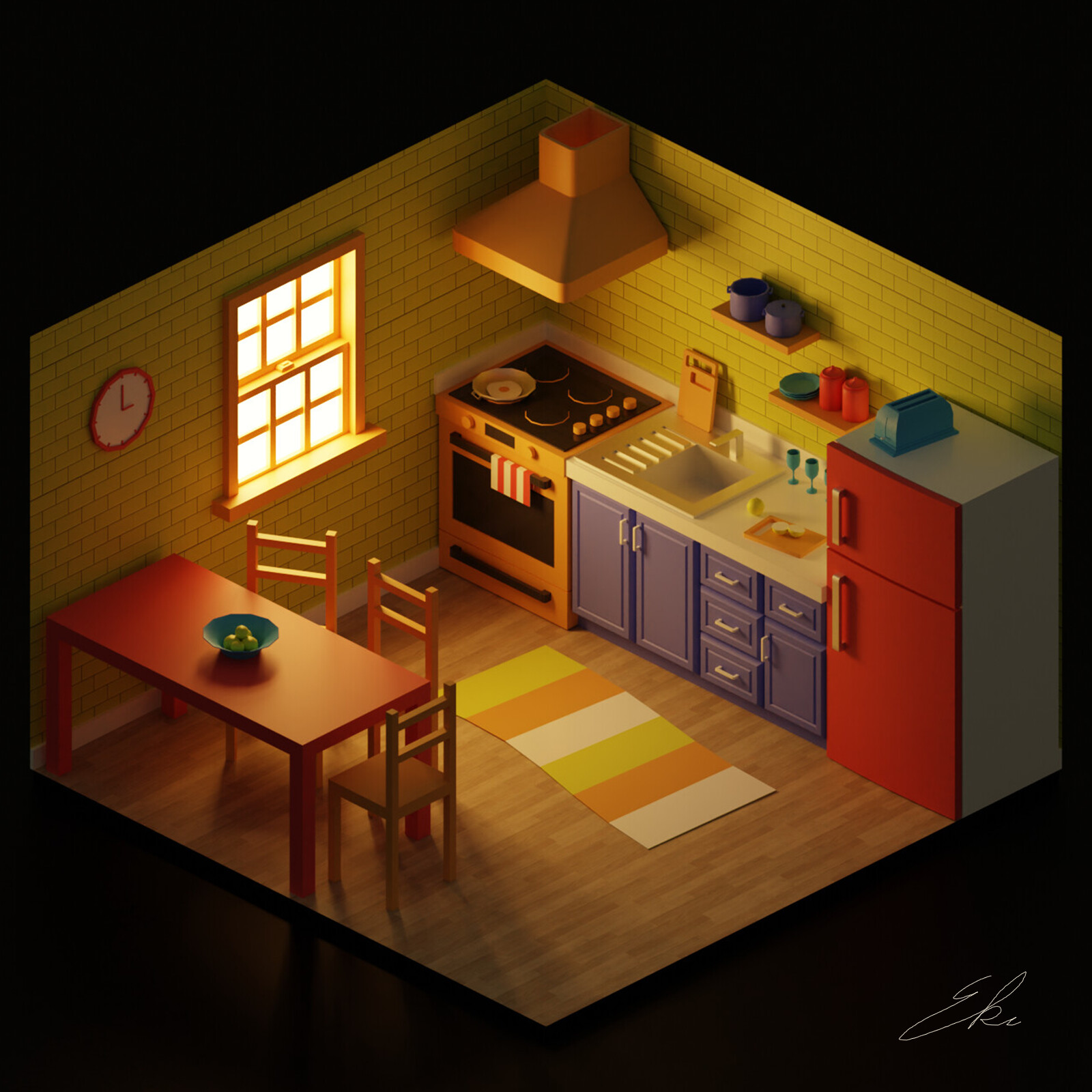 ArtStation - Kitchen Diorama