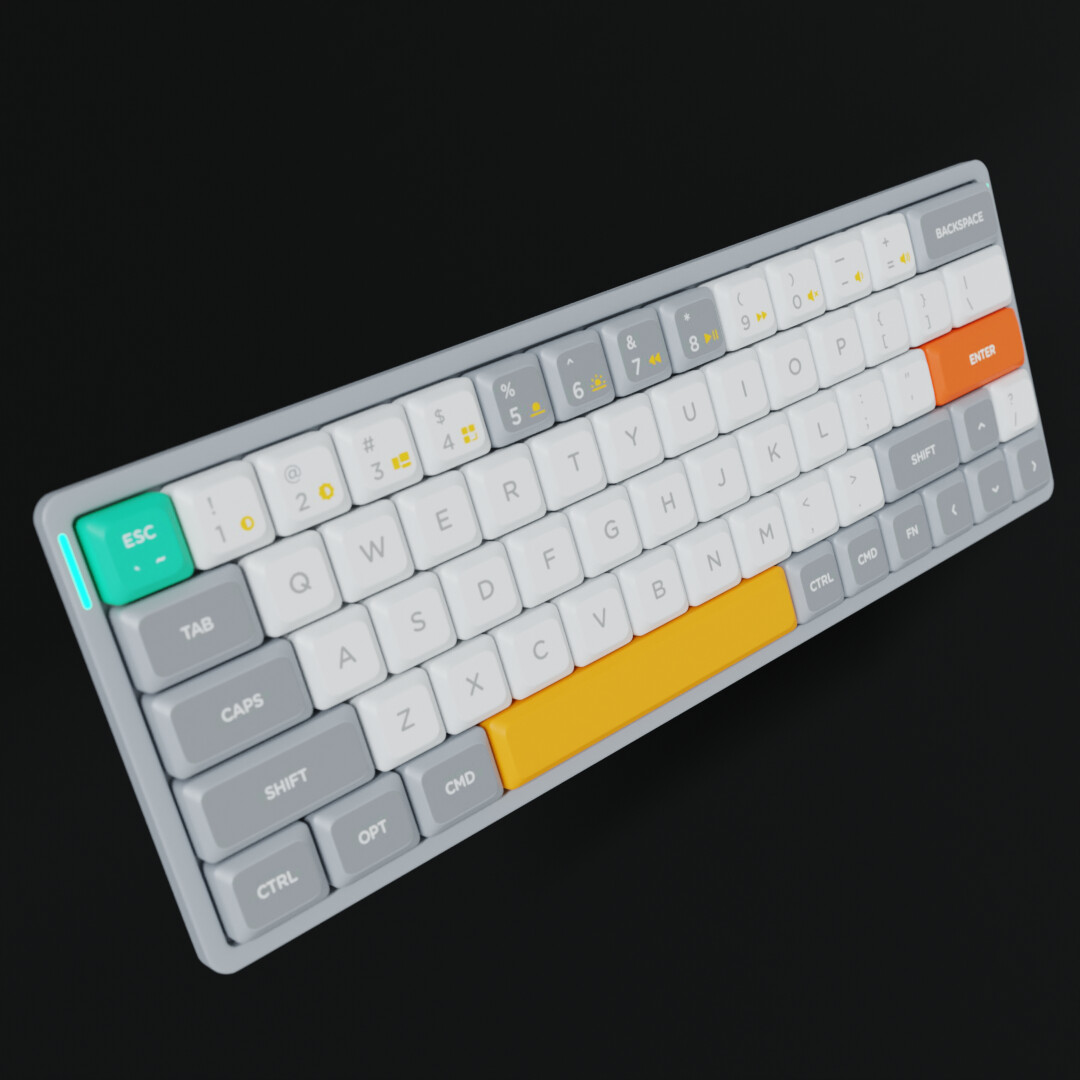 ArtStation - Mechanical keyboard 3d modeling