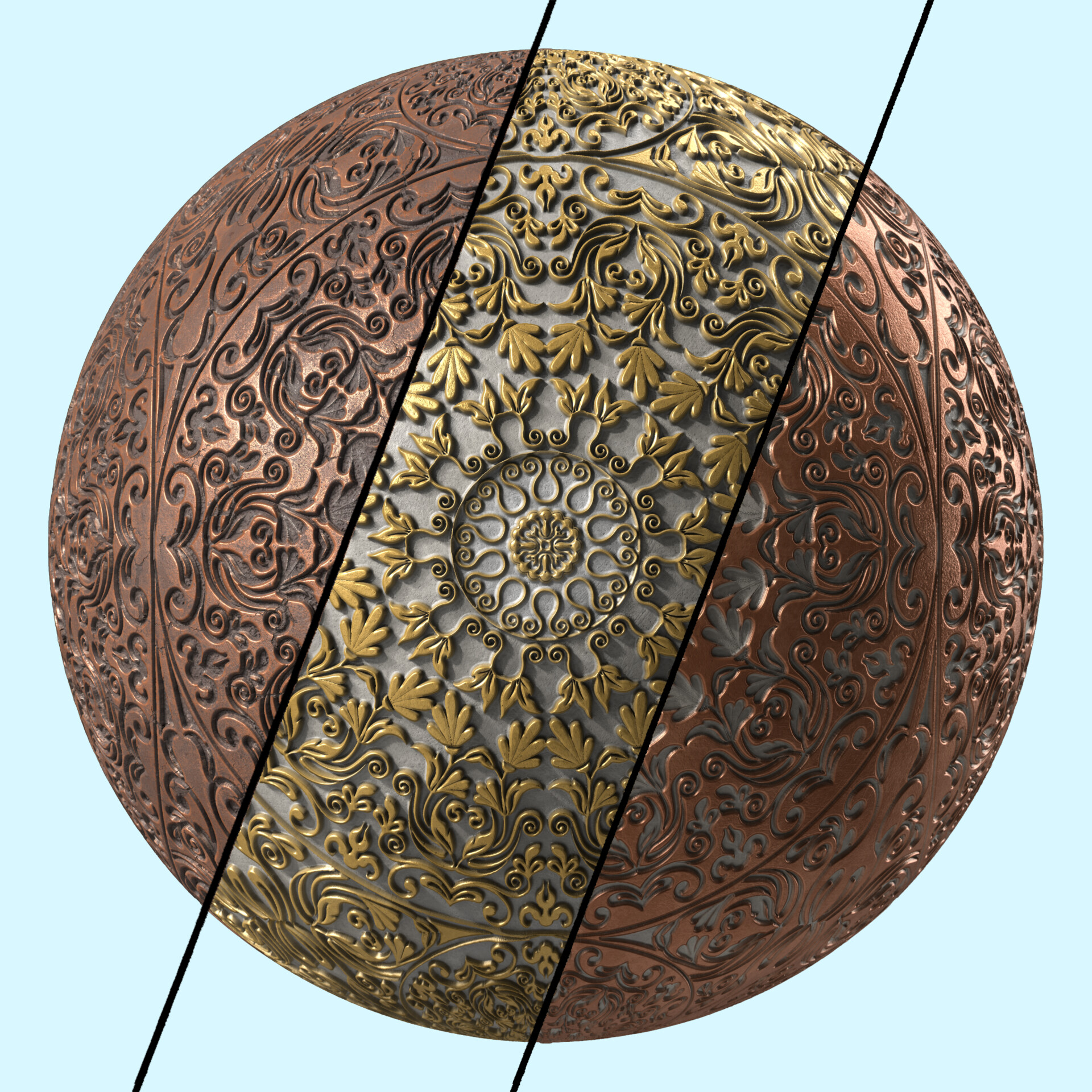 ArtStation - Plaster Materials 19- Ornament Plaster, Pbr, 4k, seamless ...