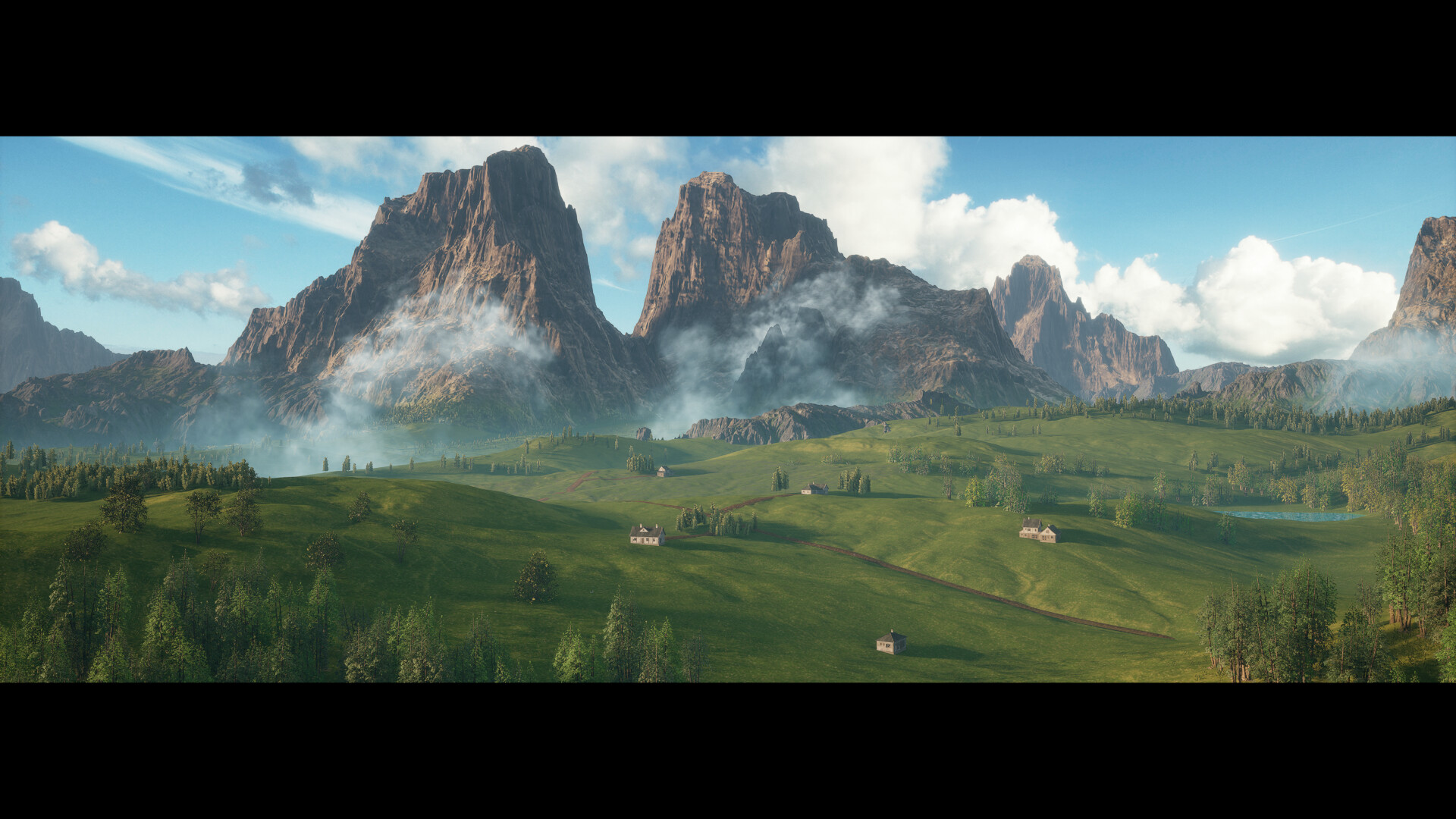 ArtStation - small town scenery