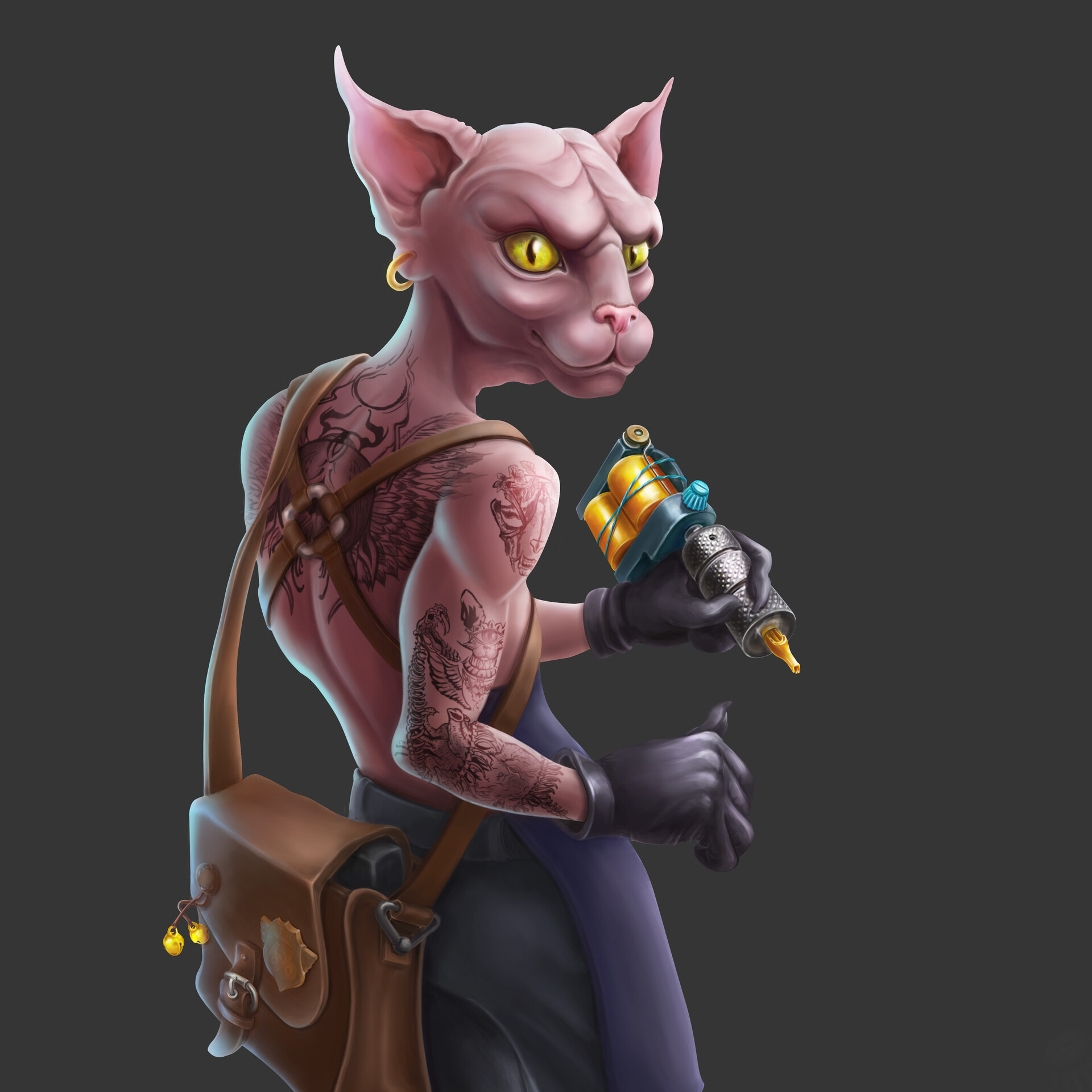 ArtStation - Character Cat 2D gameArt