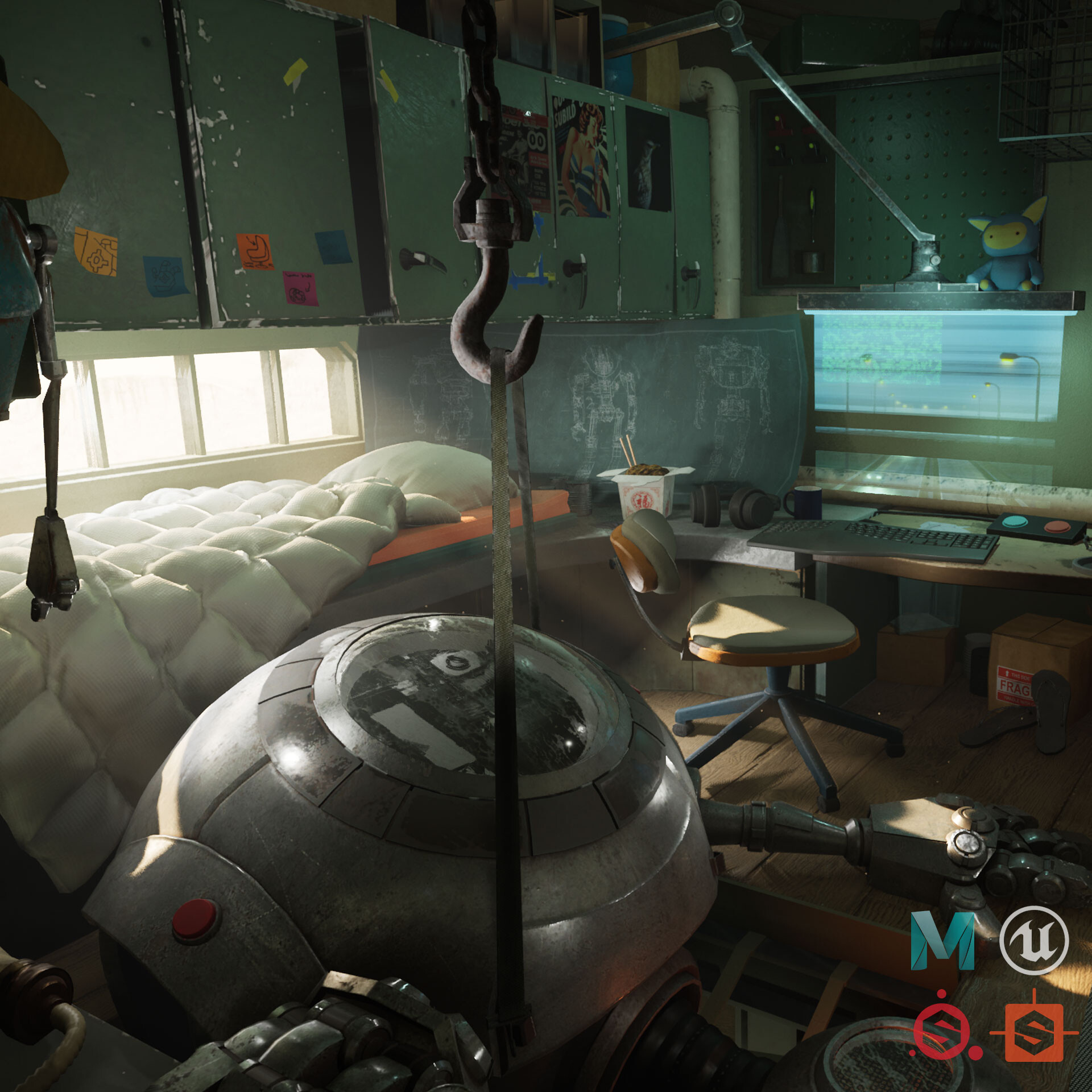 ArtStation - Engineer's Bedroom