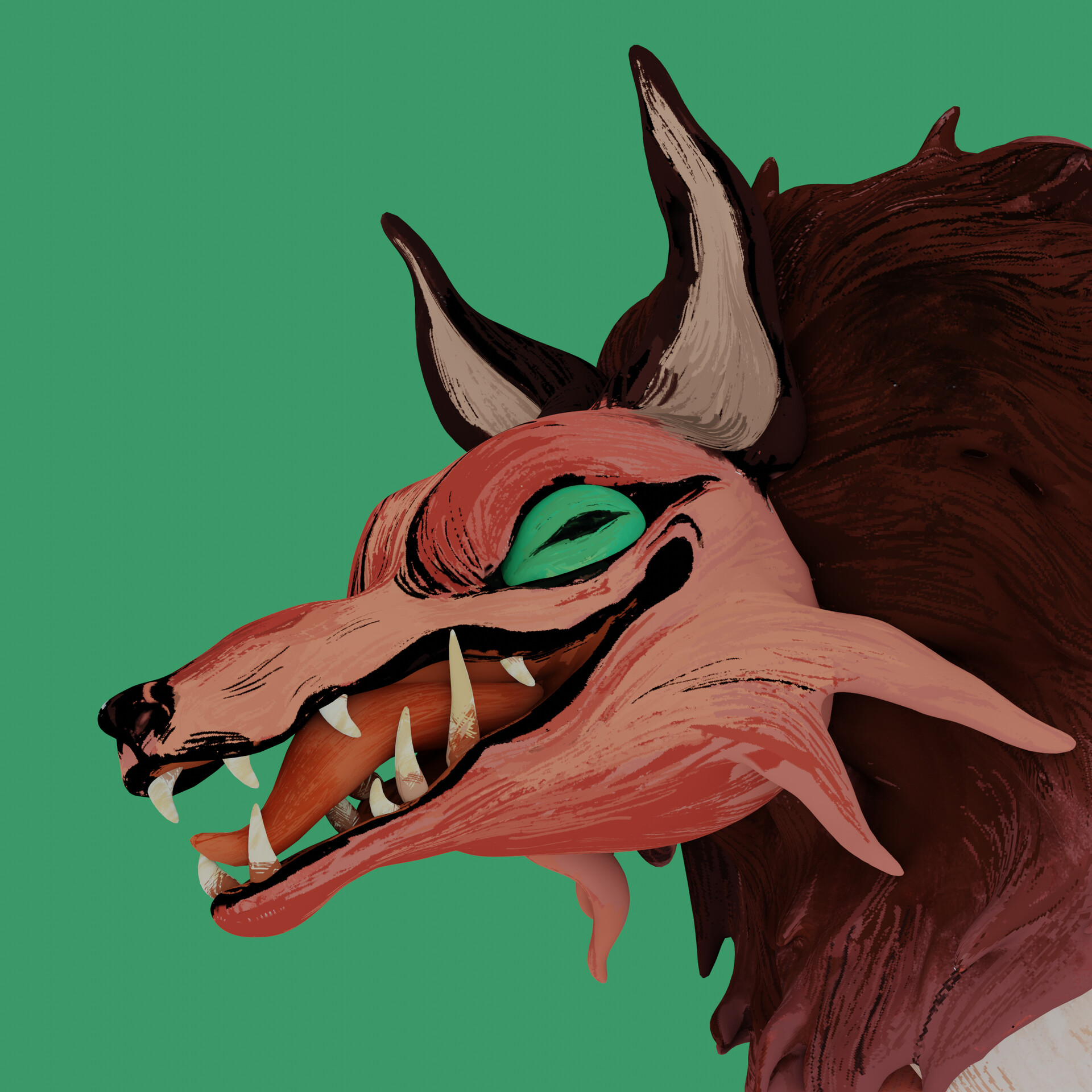 ArtStation - Wolf sculpt with different textures