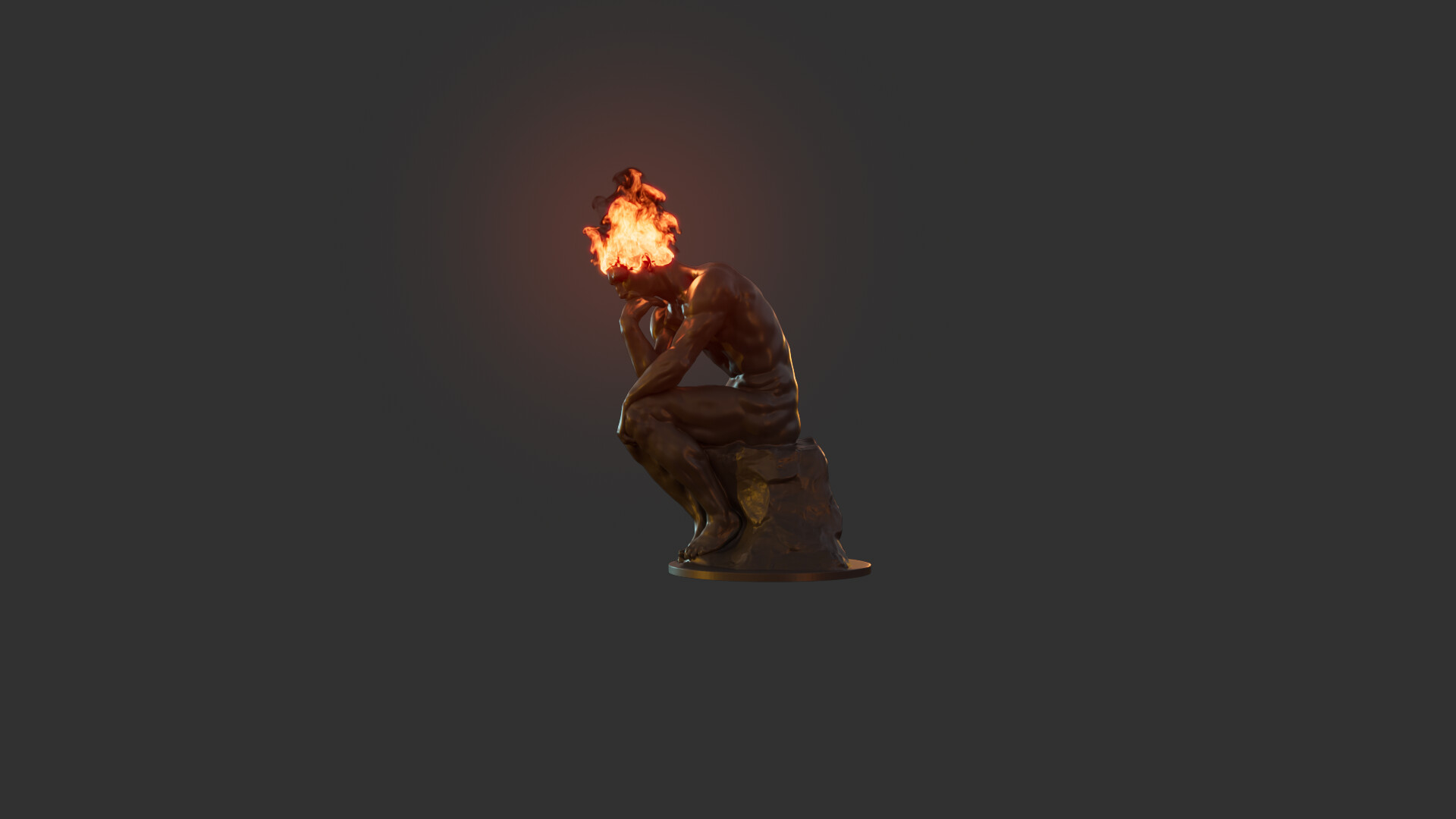 ArtStation - Thinker on Fire