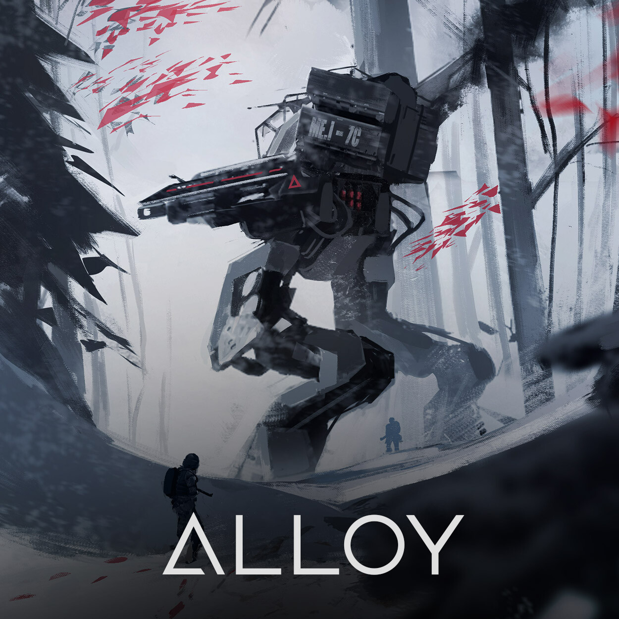 ArtStation - Mech In The Snow 2087 - ALLOY