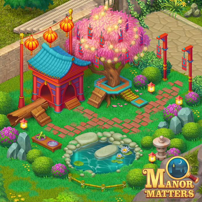 ArtStation - Panda Season. Isometric objects for the Manor Matters ...