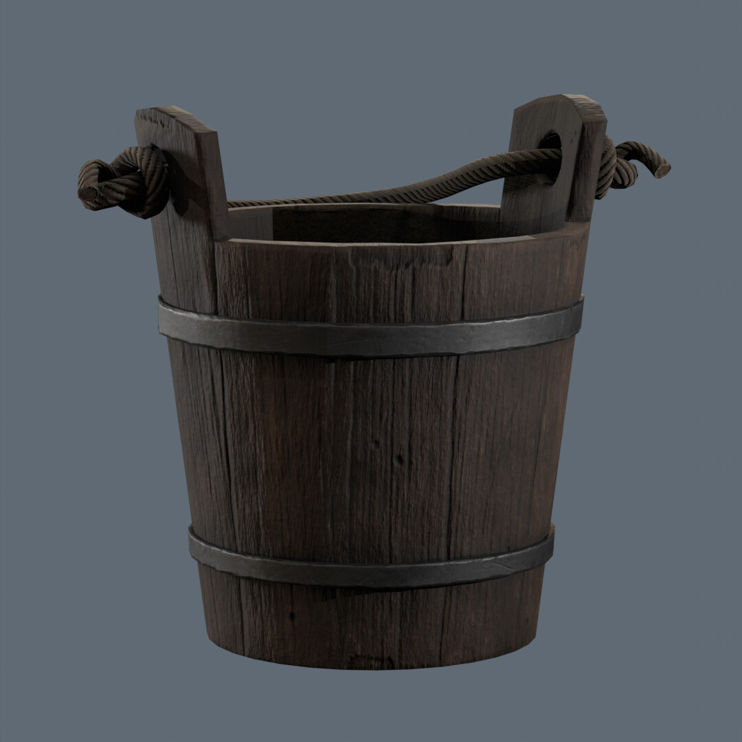 ArtStation - Wooden Bucket