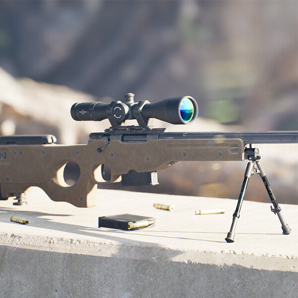 ArtStation - AWM Sniper Rifle - Game Ready